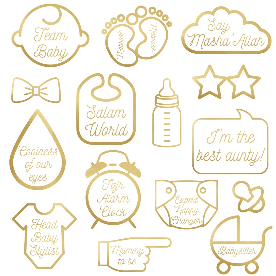 Muslim Baby Photo Props - 15 pack - Peacock Supplies