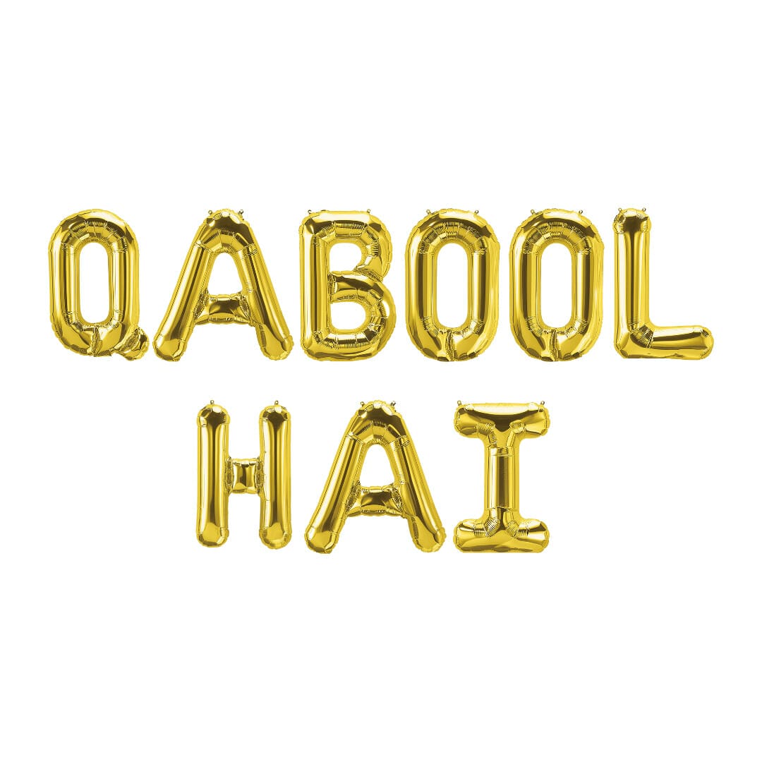 Qabool Hai Foil Balloons - Peacock Supplies