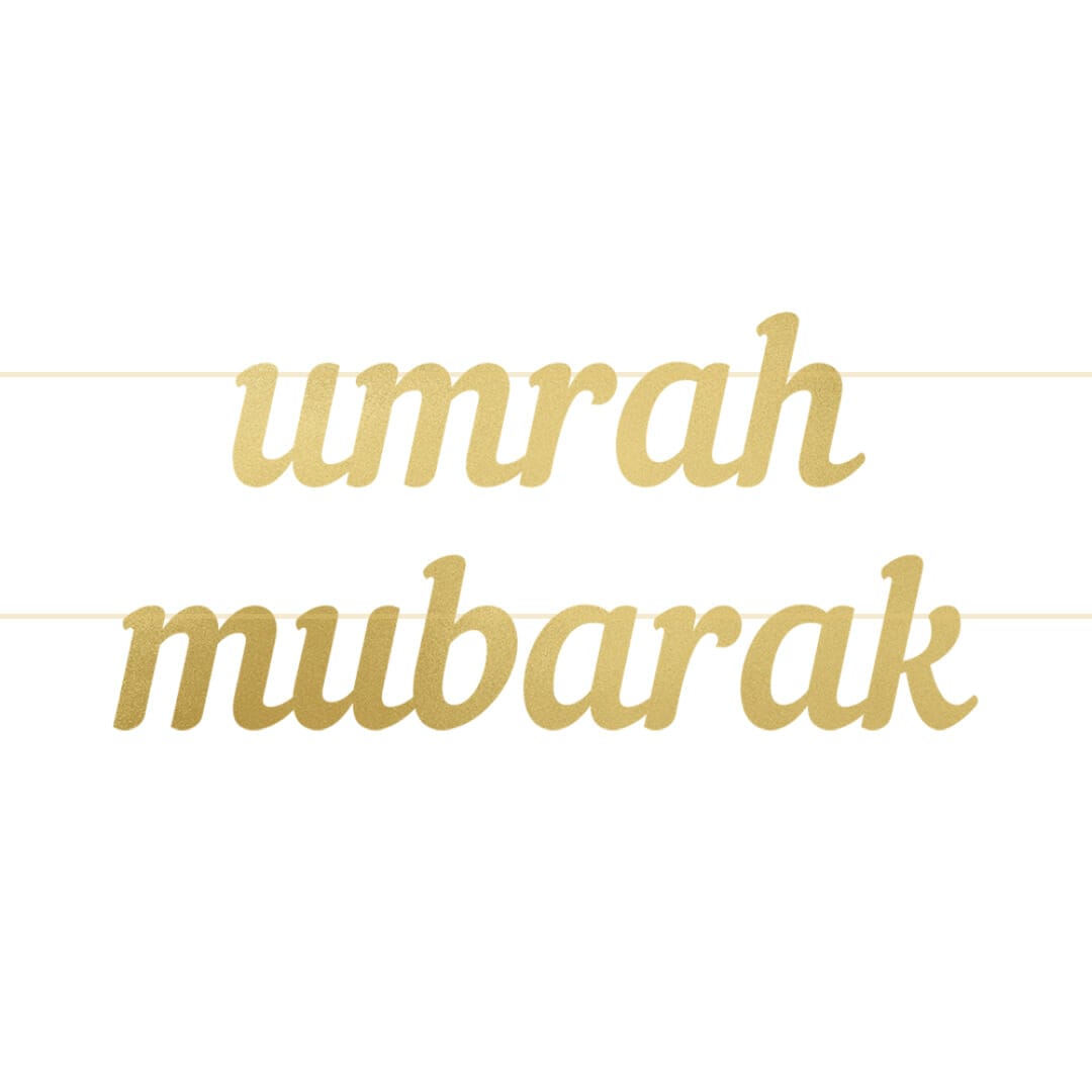 Umrah Mubarak Letter Banner - Peacock Supplies